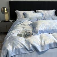China Luxury Washed Cotton Silk Embroidery 4 Pcs Bedding Set for King Size Comforter Set for sale
