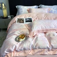 China Luxury Washed Cotton Silk Embroidery 4 Pcs Bedding Set for King Size Comforter Set for sale