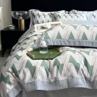 China Luxury Washed Cotton Silk Embroidery 4 Pcs Bedding Set for King Size Comforter Set for sale