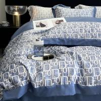 China Luxury Washed Cotton Silk Embroidery 4 Pcs Bedding Set for King Size Comforter Set for sale