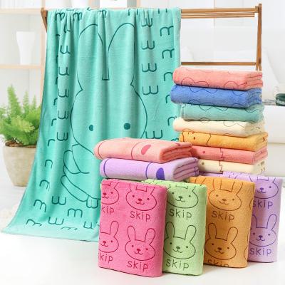 China Non Shedding Beach Towels with Absorbent Polyester Fabric and Cute Rabbit Design for sale