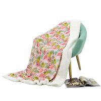 China Christmas Customized Printed Sherpa Throw Soft Cozy Plush Fleece Blankets for Bedding for sale
