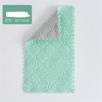 China Everyday Kitchen Cleaning Cloth with Double-Sided Water Absorption and Wave Pattern for sale