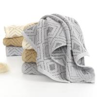 China Home Spa 35*75 Size Luxury Embroidered Striped Pattern Bath Towel Set for Hotel Towels for sale