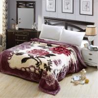 China All-Season Warming Double Thick Chunky Soft Fleece Plush Bed Blanket with Solid Color for sale