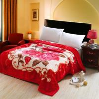 China All-Season Warming Double Thick Chunky Soft Fleece Plush Bed Blanket with Solid Color for sale