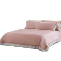China 3-4kg Luxury Satin Silk Hotel Bedding Set with Beautiful Exquisite Jacquard Pattern for sale