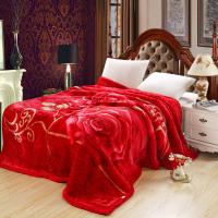 China All-Season Warming Double Thick Chunky Soft Fleece Plush Bed Blanket with Solid Color for sale