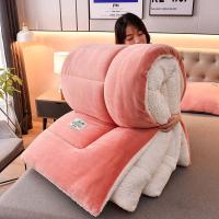 China Oeko-Tex Certified Light Pink Solid Comforter Set for Teenage Twin Bed Knitted Design for sale