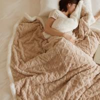China Blanket Solid Color Super Soft Thick Flannel Sherpa Fleece Blanket for Your Customer for sale
