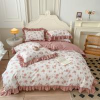 China Wedding Four-piece Kit A-Class Aerobic Double Layer Yarn Four-piece Four-piece Bundle for sale