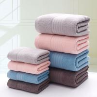 China Cut Off Jacquard Plain Color Pure Cotton Towel with Soft and Absorbent Woven Fabric for sale