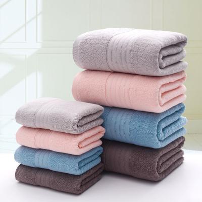 China Cut Off Jacquard Plain Color Pure Cotton Towel with Soft and Absorbent Woven Fabric for sale