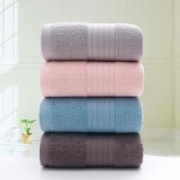 China Cut Off Jacquard Plain Color Pure Cotton Towel with Soft and Absorbent Woven Fabric for sale