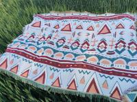 China Upgrade Your Picnic Game with Our Soft and Cozy American Style Boho Throw Blanket Set for sale