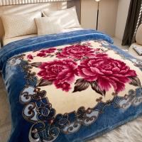 China Thick Double Layer Raschel Velvet Fabric Blanket for Skin-friendly and Cozy Nap Time for sale