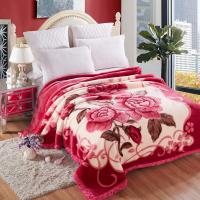 China Thick Double Layer Raschel Velvet Fabric Blanket for Skin-friendly and Cozy Nap Time for sale