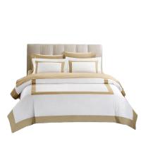 China Star Hotel Plain White Luxury Comforter Quilt Cover Bedding Sets made of Cotton Fabric for sale