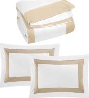 China Star Hotel Plain White Luxury Comforter Quilt Cover Bedding Sets made of Cotton Fabric for sale