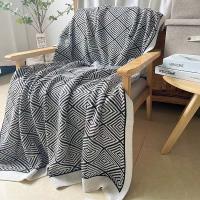 China 2024 Black and White Light Luxury Anti Dust Mite Nap Blanket for Soft Furnishing for sale