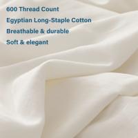 China Long Staple Cotton Organic Fabric Density Bedding Set Cream 3Pcs Duvet Cover 100% Cotton for sale