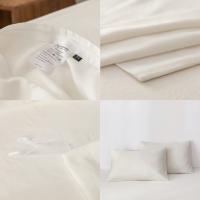 China Long Staple Cotton Organic Fabric Density Bedding Set Cream 3Pcs Duvet Cover 100% Cotton for sale