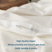 China Long Staple Cotton Organic Fabric Density Bedding Set Cream 3Pcs Duvet Cover 100% Cotton for sale