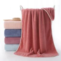 China Comfortable and Quick-dry Household Bathroom Shower Towel in Super Soft Coral Velvet for sale