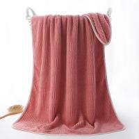 China Comfortable and Quick-dry Household Bathroom Shower Towel in Super Soft Coral Velvet for sale
