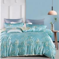 China Customized Color 4 Pcs Luxury Polyester Flat Fabric Soft Hotel Design Bedding Set for King Bed for sale