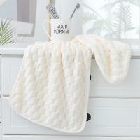 China Sustainable Coral Fleece Face Towels with Strong Absorbency and Woven Design for sale