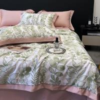 China European Skin-Friendly Printing Summer Quilt Set of Four in Smooth Ice Silk Gift Quilt for sale