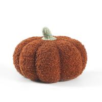China 20cm Solid Color Pumpkin Shaped Decorative Pillows Cushion with Microfiber Filling for sale