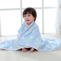 China Six-Layer Muslin Bath Towel with Dobby Border Soft Absorbent and 100% Cotton Material for sale