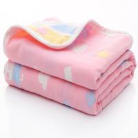 China Six-Layer Muslin Bath Towel with Dobby Border Soft Absorbent and 100% Cotton Material for sale