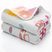 China Six-Layer Muslin Bath Towel with Dobby Border Soft Absorbent and 100% Cotton Material for sale