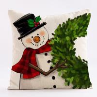 China Diagonal Printing Christmas Custom Pillowcase Linen Pillow And Pillowcase Cushion Cover for sale