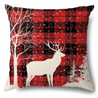 China Diagonal Printing Christmas Custom Pillowcase Linen Pillow And Pillowcase Cushion Cover for sale