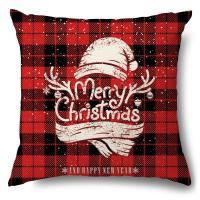 China Diagonal Printing Christmas Custom Pillowcase Linen Pillow And Pillowcase Cushion Cover for sale