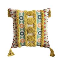 China Customized Size Tufted Linen Printed Pillow Cover for Sofa Decorative in Ethnic Style for sale