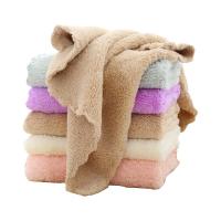 China Drying Density Coral Fleece Small Square Towel 25*25 Hand Towel with Dobby Border Pattern for sale