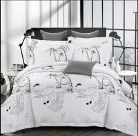 China 300tc Chinese Ethnic Style Printed Four-Piece Cotton Bedding Set for Popular Hotel for sale
