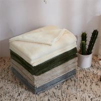 China All-Season Custom Solid Square Flannel Blanket 300GSM Coral Fleece Sofa Throw Blanket for sale