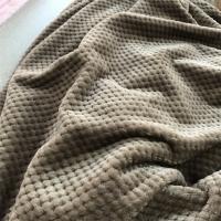China All-Season Custom Solid Square Flannel Blanket 300GSM Coral Fleece Sofa Throw Blanket for sale