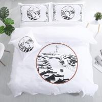 China 173 * 118 Fabric Density Pure Cotton White Chinese Bed Sheets and Quilt Covers for sale