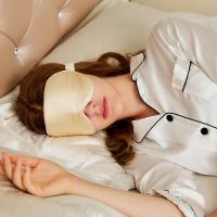 China Custom Logo Label Pure 100% Mulberry Silk Eye Mask For Sleeping Solid Pattern Home for sale