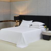 China 80 Fabric Count Cotton Hotel Bed Sheet Set for Customized Bedsheets in White Color for sale