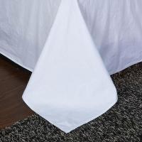China 80 Fabric Count Cotton Hotel Bed Sheet Set for Customized Bedsheets in White Color for sale