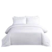 China 80 Fabric Count Cotton Hotel Bed Sheet Set for Customized Bedsheets in White Color for sale