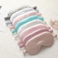 China Adjustable Sleep Eye Mask Custom Logo Satin Silk Eye Shade for Normal Skin Type Travel for sale